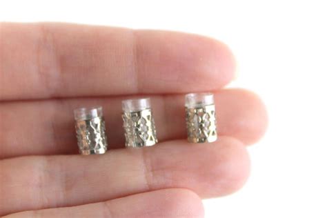 Set Of 3 Vintage 112 Miniature Dollhouse Silver And Clear Glass Drinkin