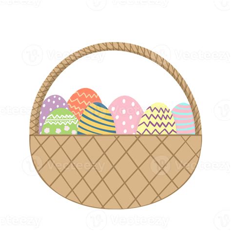 Easter Eggs Basket 19782817 Png