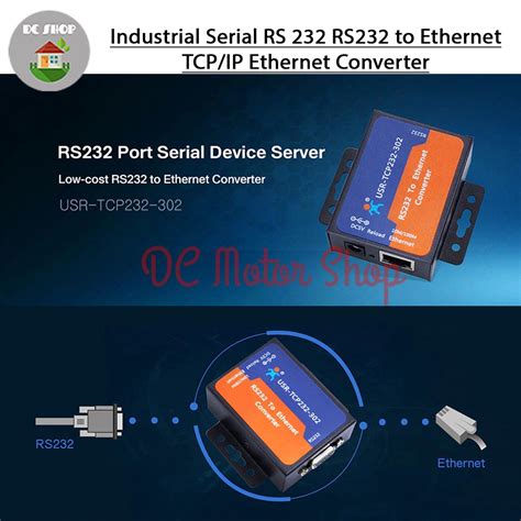 Jual Industrial Serial RS 232 RS232 To Ethernet TCP IP Ethernet Converter Shopee Indonesia