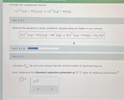 Solved Consider The Unbalanced Reaction