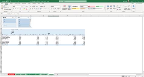 Time Management System Excel Google Sheets Template Simple Sheets