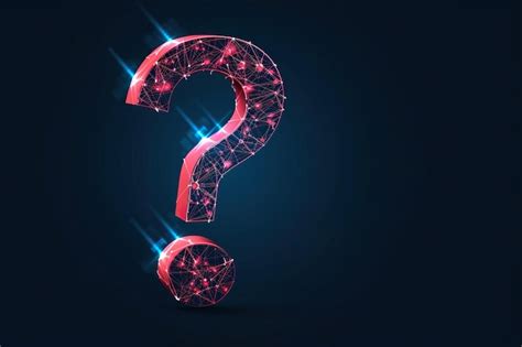 Question Mark 3d Low Poly Symbol With Connected Dots Premium Ai Generated Image