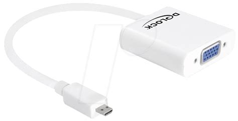 Delock 65347 Micro Hdmi D Plug Vga Socket Adapter Cable At Reichelt
