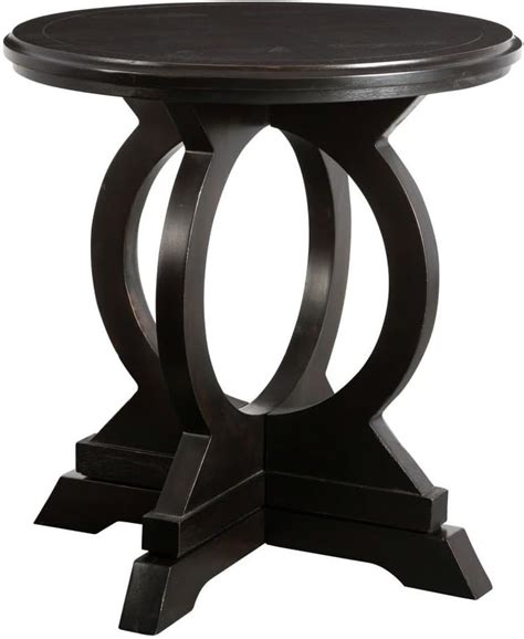 Uttermost Maiva 24 Wide Weathered Black Wood Round Accent