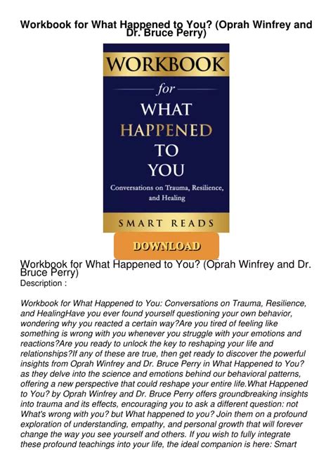 Ppt Pdfread Workbook For What Happened To You Oprah Winfrey And Dr