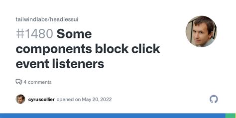 Some Components Block Click Event Listeners · Issue 1480