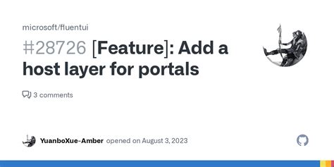 Feature Add A Host Layer For Portals · Issue 28726 · Microsoft
