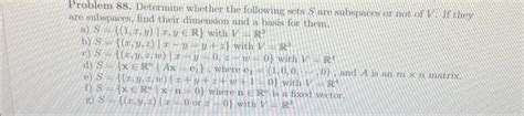 Solved Roblem Determine Whether The Following Sets S Chegg Com