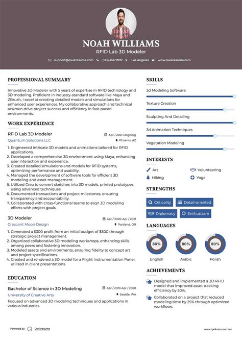 10 3d Modeler Resume Samples And Templates For 2026