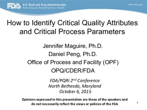 Pdf How To Identify Critical Quality Attributes And Critical Process Parameters