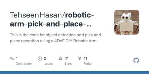 Github Tehseenhasanrobotic Arm Pick And Place Opencv Python This Is The Code For Object