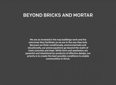 Beyond Bricks And Mortar