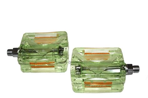 Universal Platform Pedal Pair 916th Translucent Green Moped Division