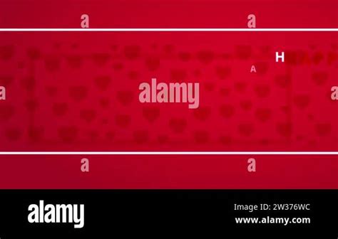 Linear Scaling Animation Of Happy Valentines Day Written Near White