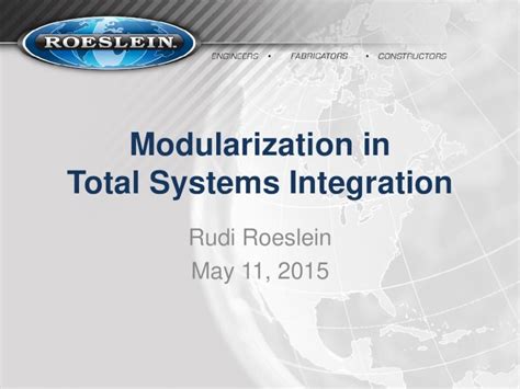 Pdf Modularization In Total Systems Integration · 5 11 2015 · Weight