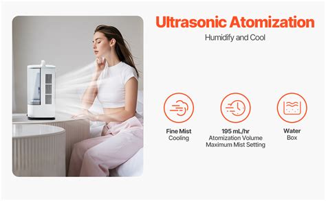 Portable Air Conditioner 4 In 1 Evaporative Air Cooler 1700ml Water Tank Vevor Us