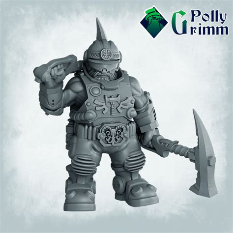 3d Printable Sci Fi Tabletop Miniature Galaxy Dwarves Set Space Rocks