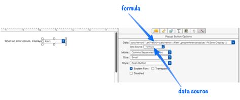 popup menu button object