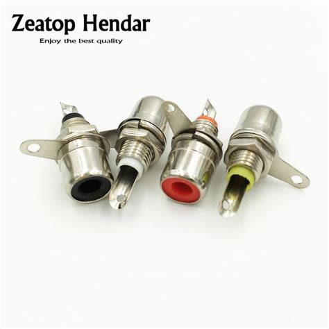 20 Pcs Amplifier Metal Rca Phono Chassis Panel Mount Female Input