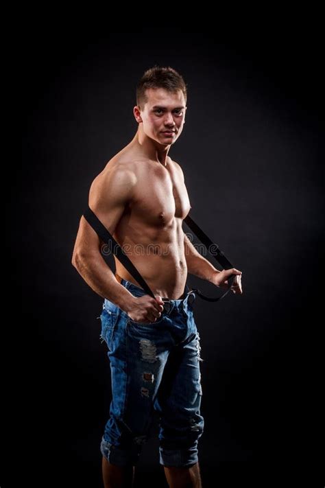 Muscled Man Stock Image Image Of Body Torso Black 119128049