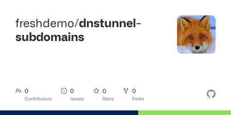 GitHub Freshdemo Dnstunnel Subdomains