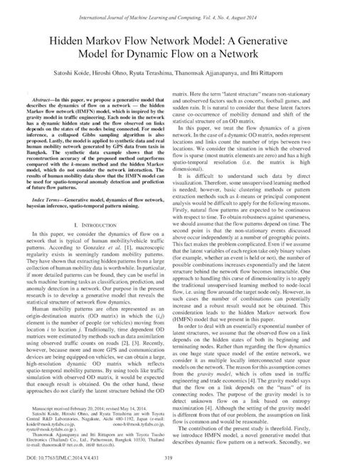 Pdf Hidden Markov Flow Network Model A Generative Model For
