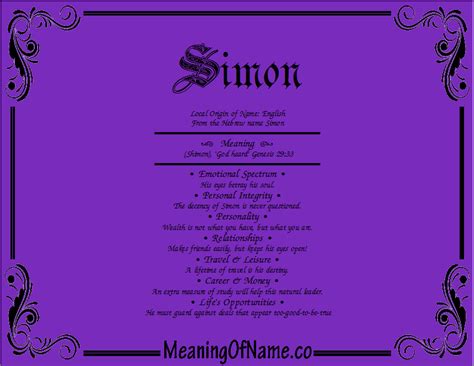 Simon Meaning Of Name