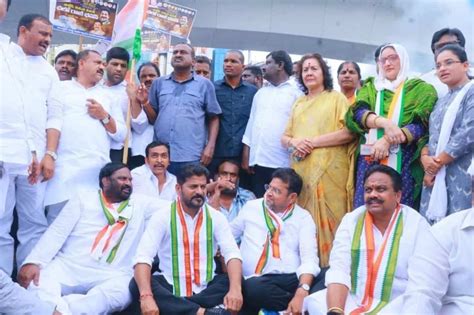 Hyderabad Congress Protests Against Ed Grilling Rahul Gandhi