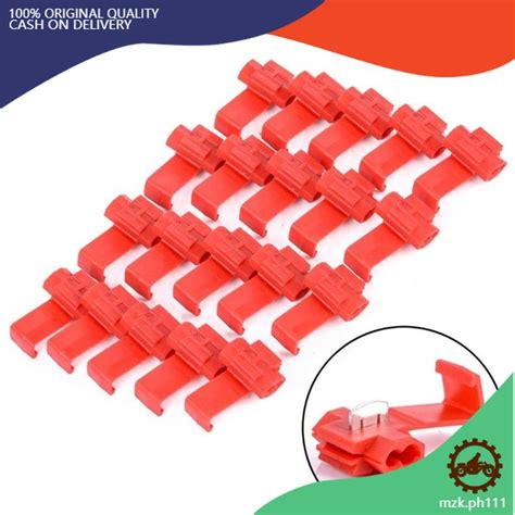 Cod10pcs Red Electrical Lock Quick Splice Wire Connectors Crimp