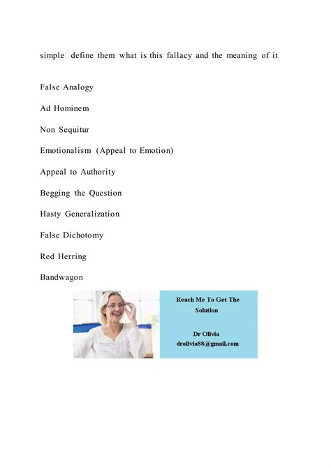 Simple Define Them What Is This Fallacy And The Meaning Of It Docx