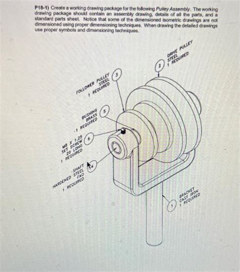 Solved P18 1 Create A Working Drawing Package For The Chegg