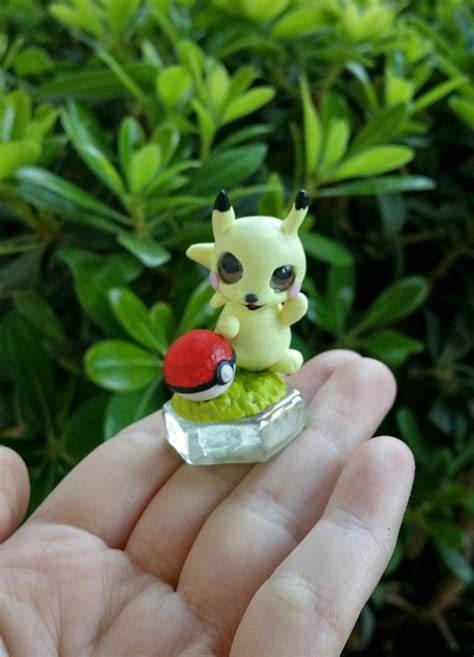Pokemon Go Pikachu And Pokeball Polymer Clay Etsy Polymer Clay
