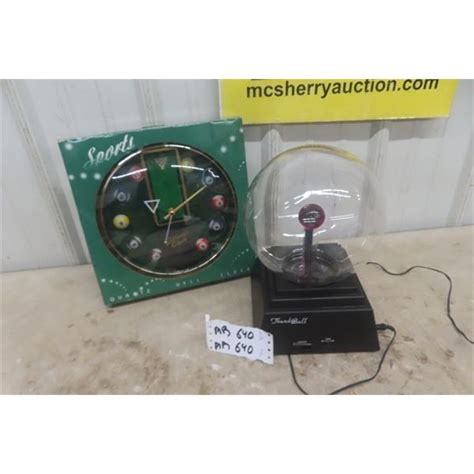 New Billiards Clock Quartz 10 And Thunder Ball Mcsherry Auction