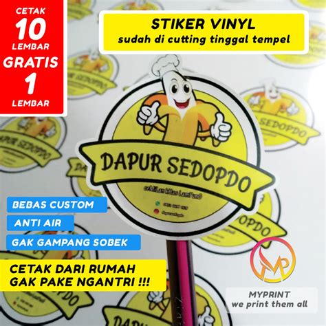 Jual Cetak Stiker Vinyl Cetak Stiker Label Kemasan Sticker Label Cutting Makanan Dan Minuman