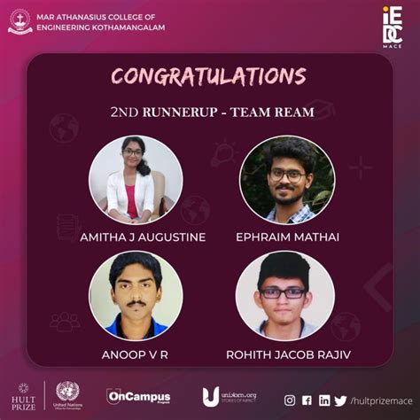 Amitha J Augustine On Linkedin Glad To Be A Part Of Team Ream For Hultprize 2021