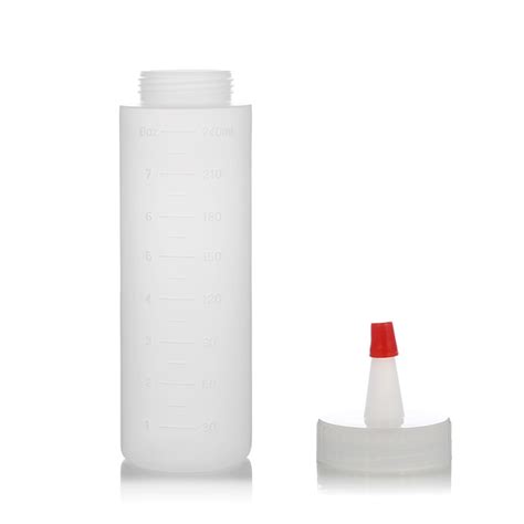 8oz Natural Colored Ldpe Plastic Cylinder Squeeze Bottle Jf 120