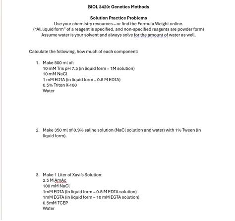 Solved Biol 3420 Genetics Methodssolution Practice