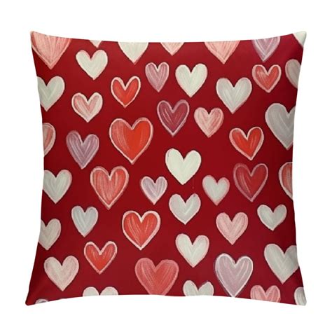 Comio Valentines Day Pillow Covers Or Valentines Decor Red Black