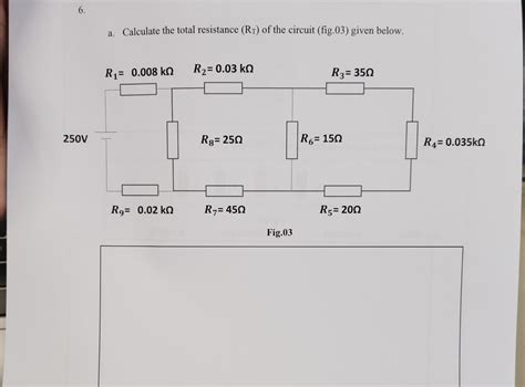 [solved] a calculate the total resistance rt of the