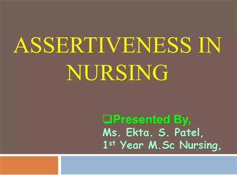 Assertiveness In Nursing Pptx Assertiveness In Nursing Pptx