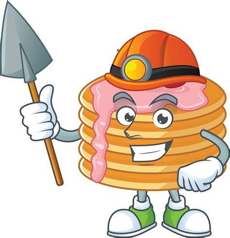 Strawberry Cream Pancake Cartoon Character 20854002 Vector Art At Vecteezy
