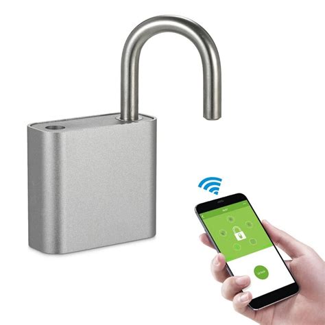 Wireless Padlock Bluetooth Smart Lock Keyless Remote Control Locker Metal Design Wireless App