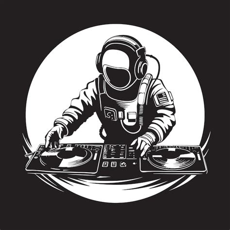 Premium Vector Nebula Nights Vector Logo With Astronaut Dj Icon For