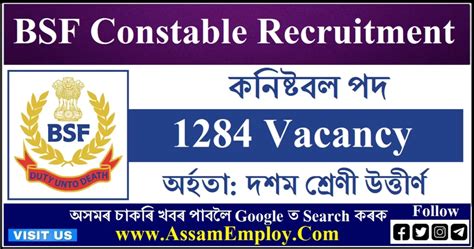 Bsf Constable Recruitment 2023 1284 Vacancy Apply Online