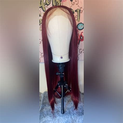Hair Red Lace Front Wig Long Straight Synthetic Lace Front Wigs 13x3