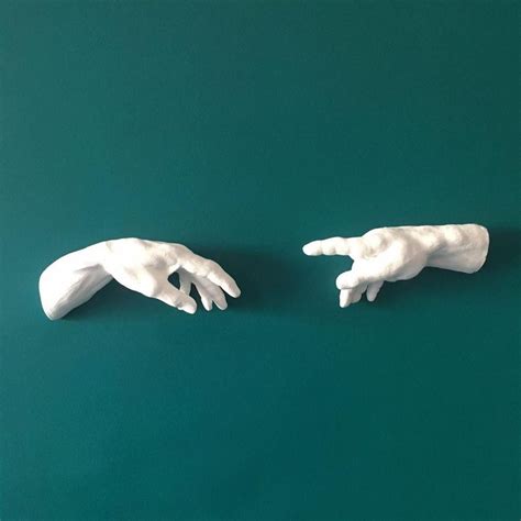 2 Piece Hand Of God And Man Wall Décor Set Hand Sculpture The
