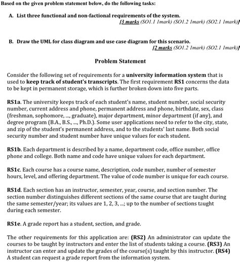 Based On The Given Problem Statement Below Do The Following Tasks A
