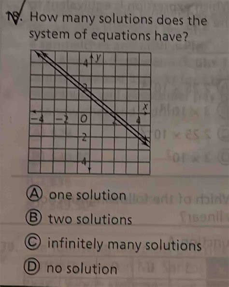 18 How Many Solutions Does The System Of Equations Have A One