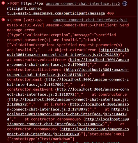 Failed To Send Message From Customer Side · Issue 90 · Amazon Connect