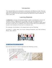 Lesson Union Intersection Complement And Difference Of Sets Docx Introduction This Node